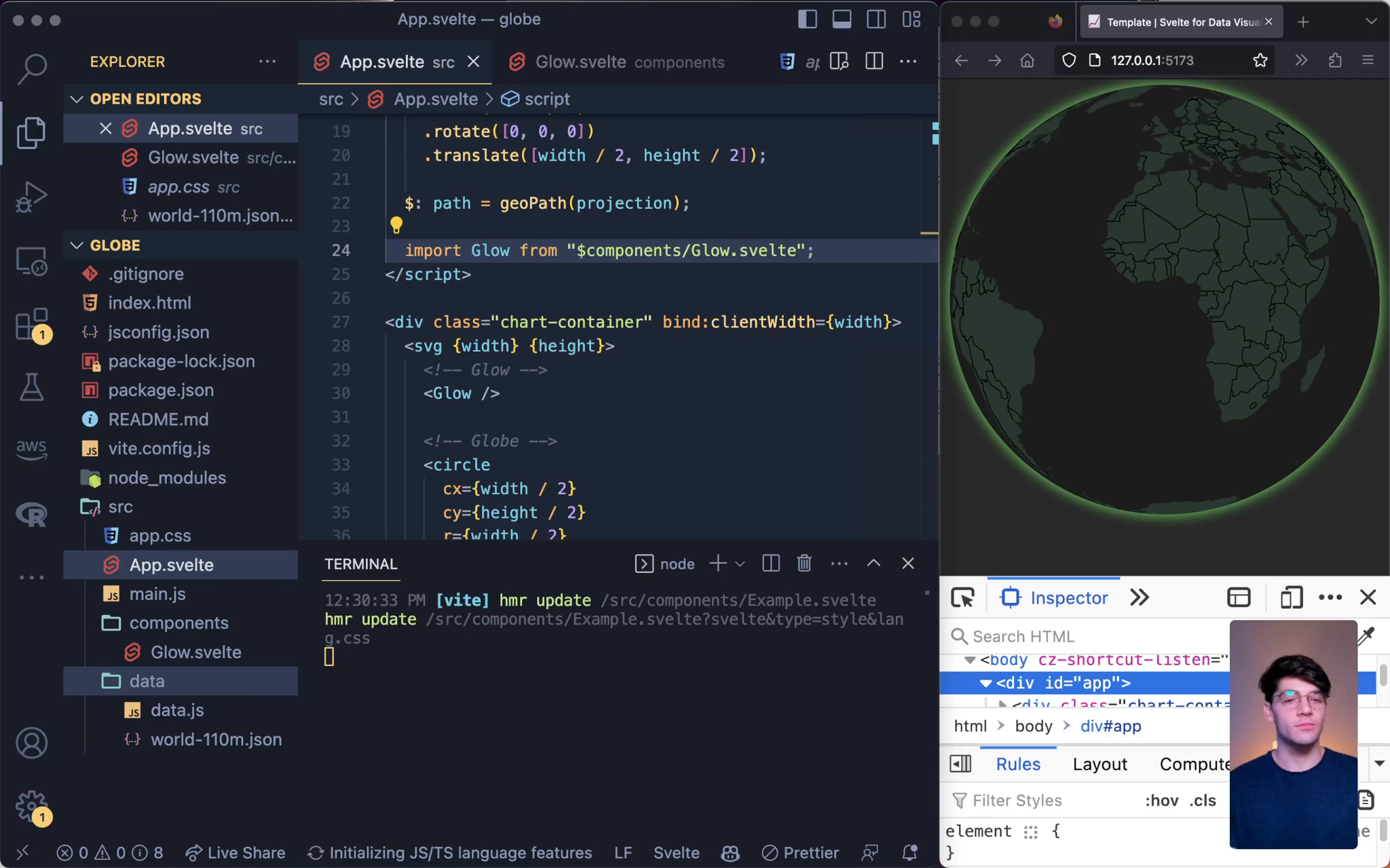 How To Add Data To A Svelte Globe Visualization 55 Newline 8859