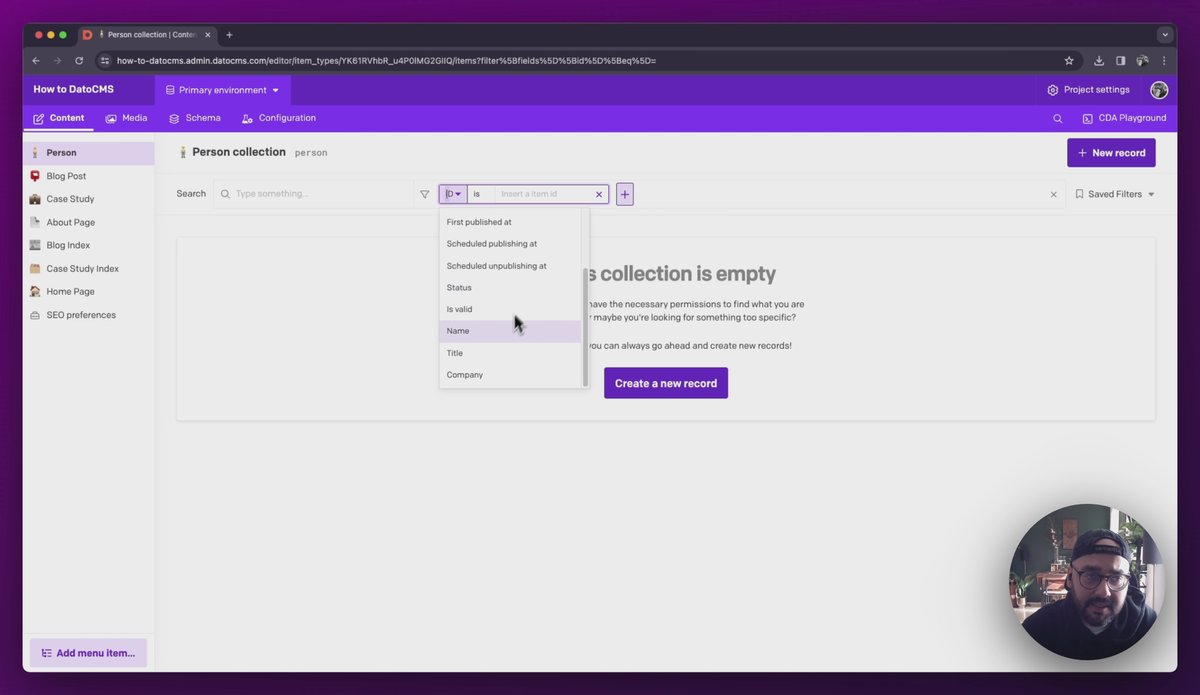 Understanding the Content Area — DatoCMS