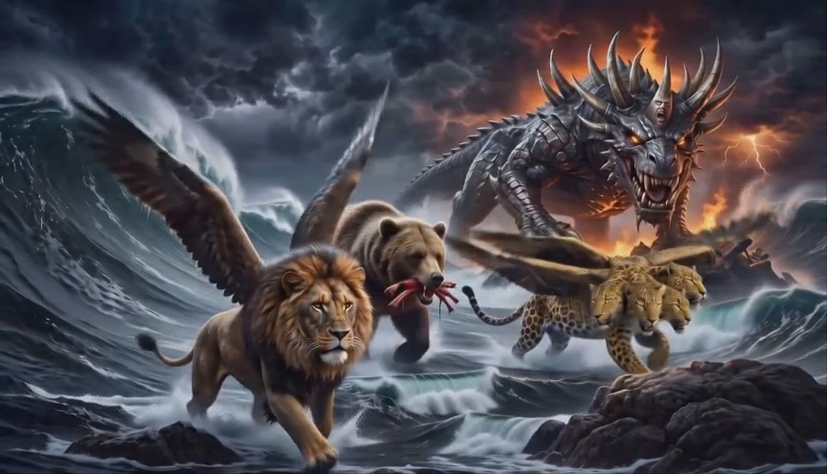 Beasts Rising From the Stormy Sea | Bible World