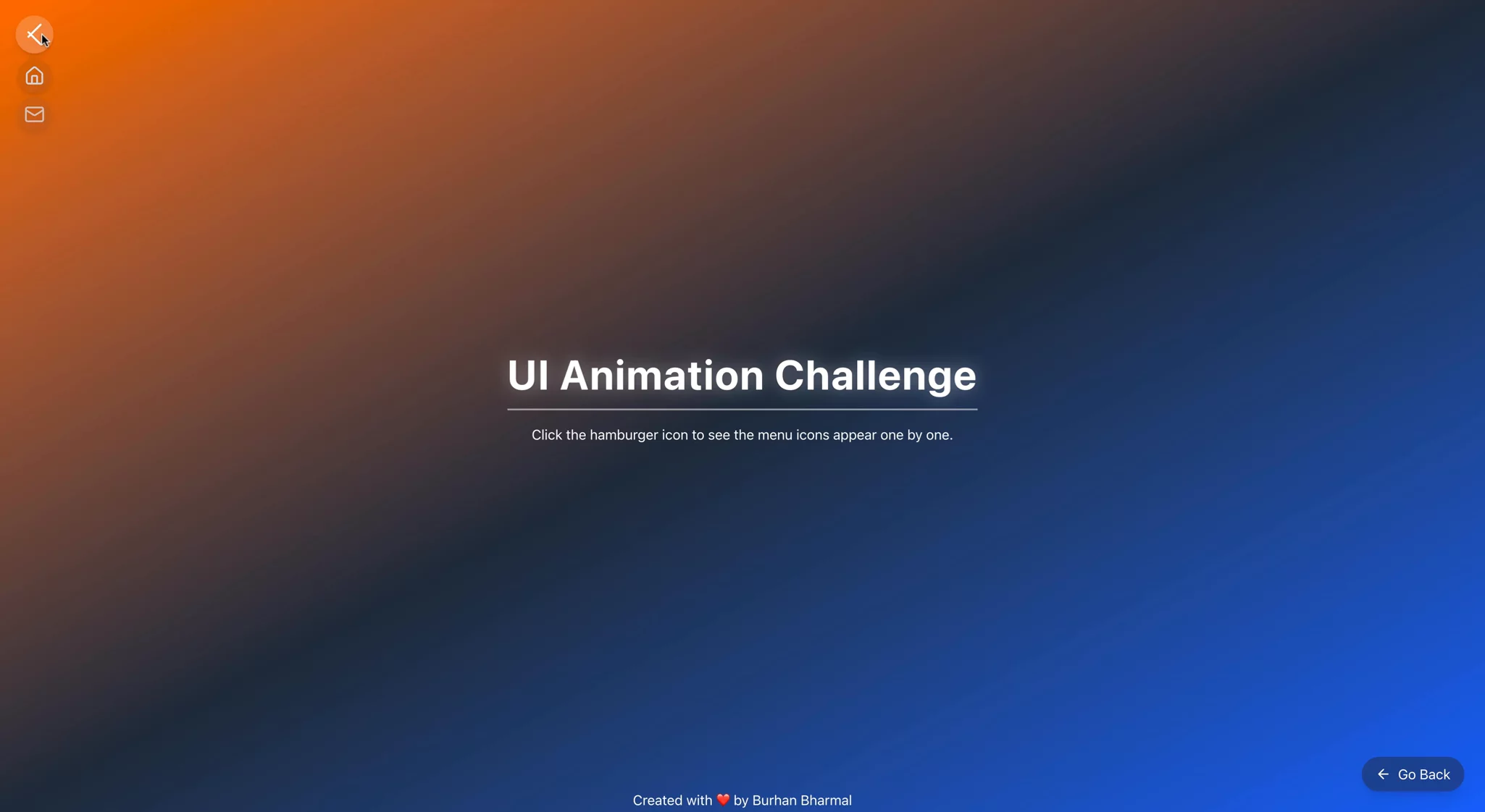Day 1/5 - Fluid Menu Animation by Burhan Bharmal