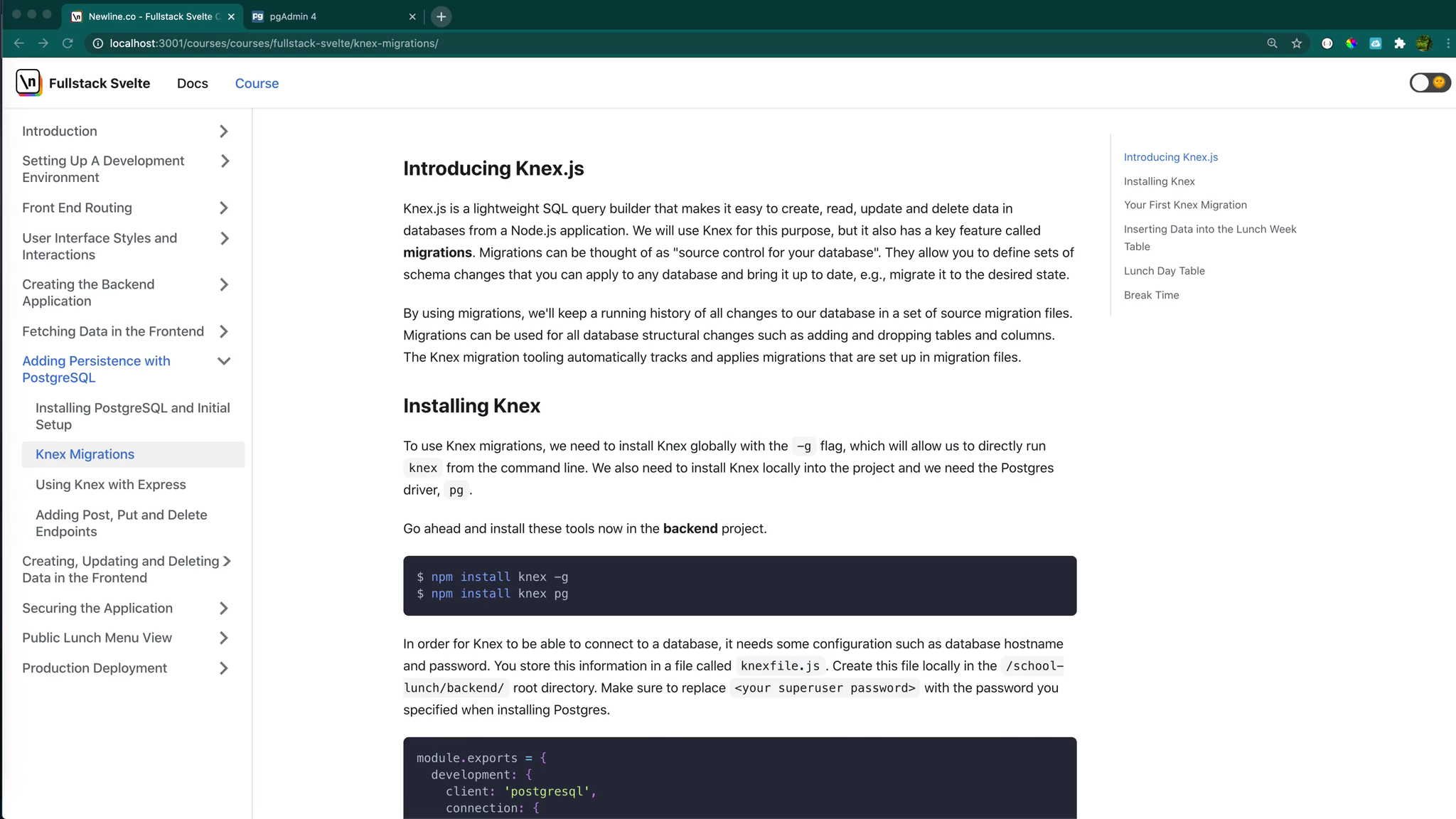 Configuring Knex js Migrations for Database Management Scripts - 7.2 Configuring Knex js Migrations for Database Management Scripts - 7.2