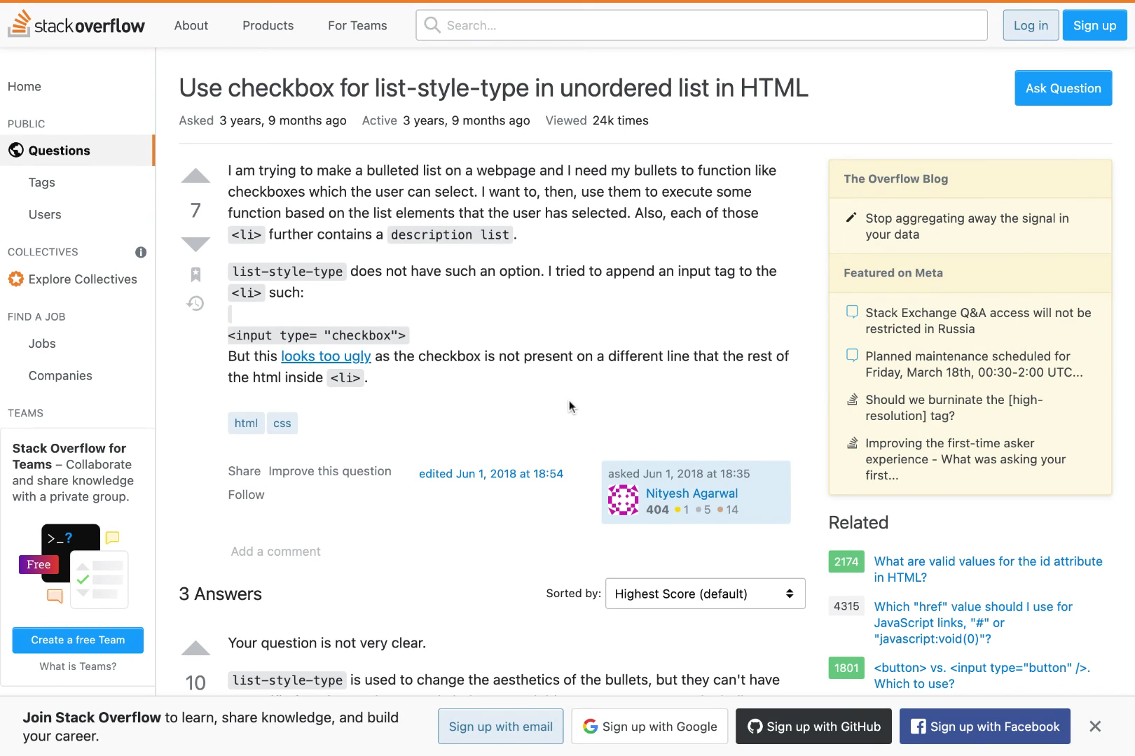 Css Use Checkbox For List Style Type In Unordered List In Html Stack Overflow Arcade 3772