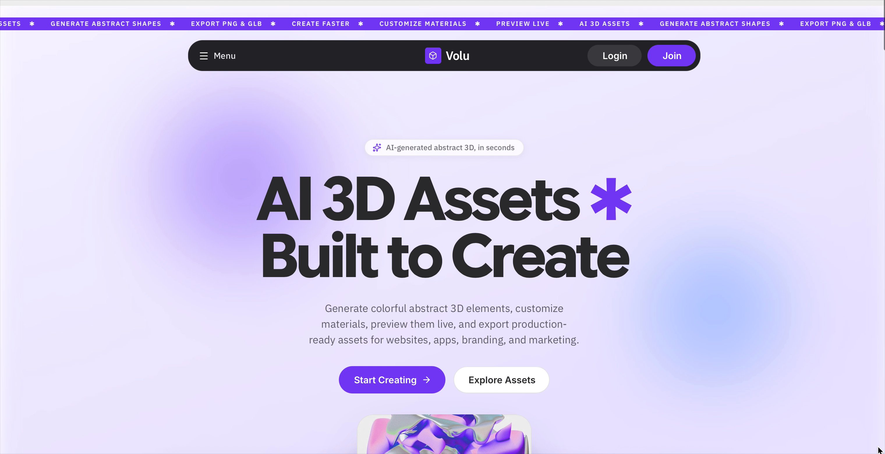 Volu - 3D Assets: Free Agency Website Template by Vitalii Andriienko ...