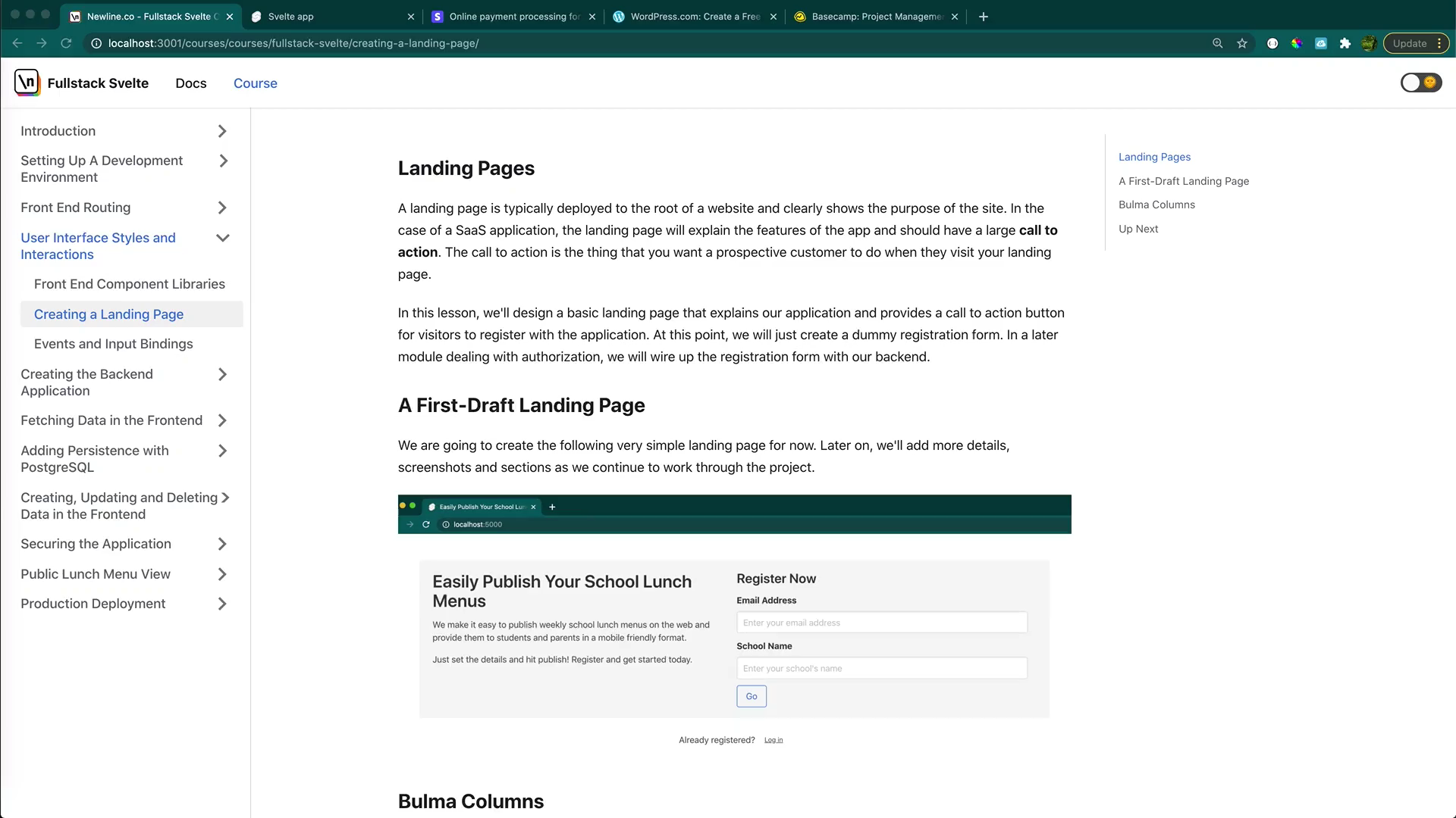 Learn Svelte - How to Create a Basic Landing Page - Fullstack Svelte Learn Svelte - How to Create a Basic Landing Page - Fullstack Svelte