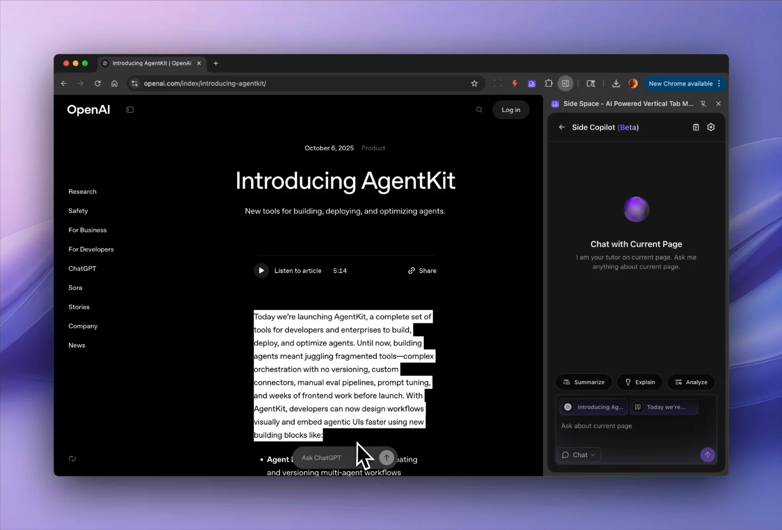 Side Space 2.0 | Peerlist