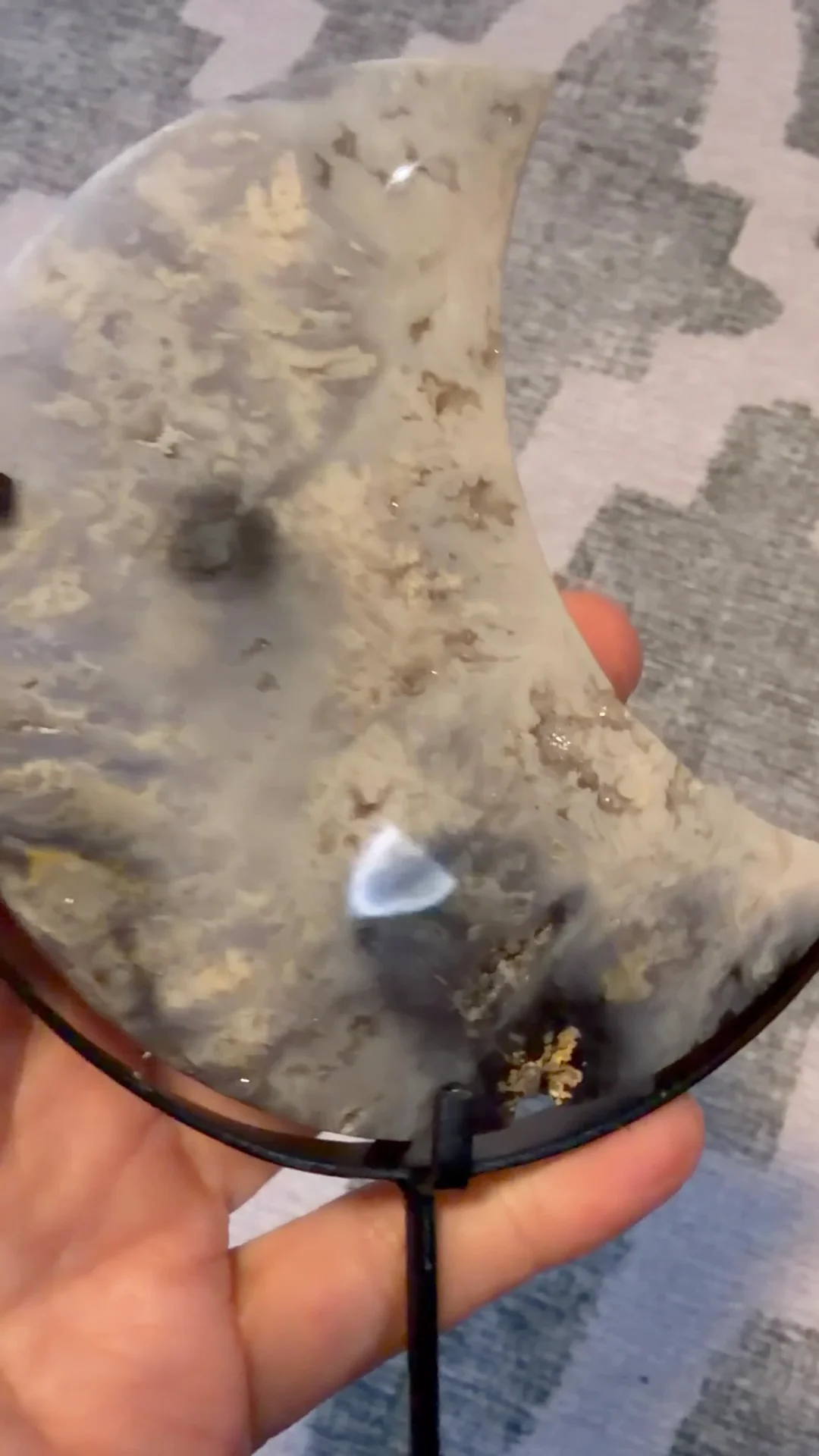 Palm Root Agate Moon with Stand · $15.00 · Regemify