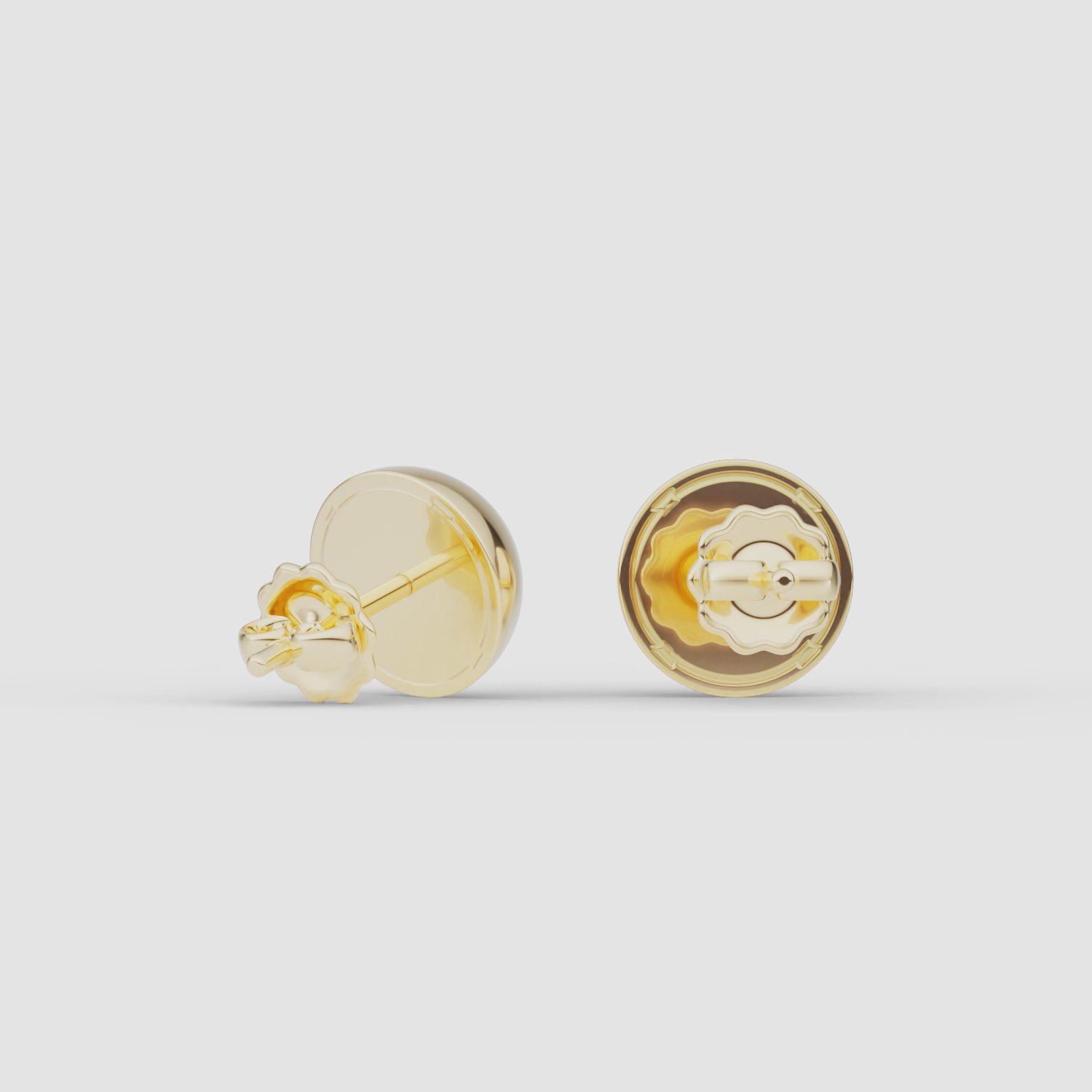 10mm Dome Stud in Yellow Gold | 0.25ct Carat Per Stud | VRAI x Petra ...