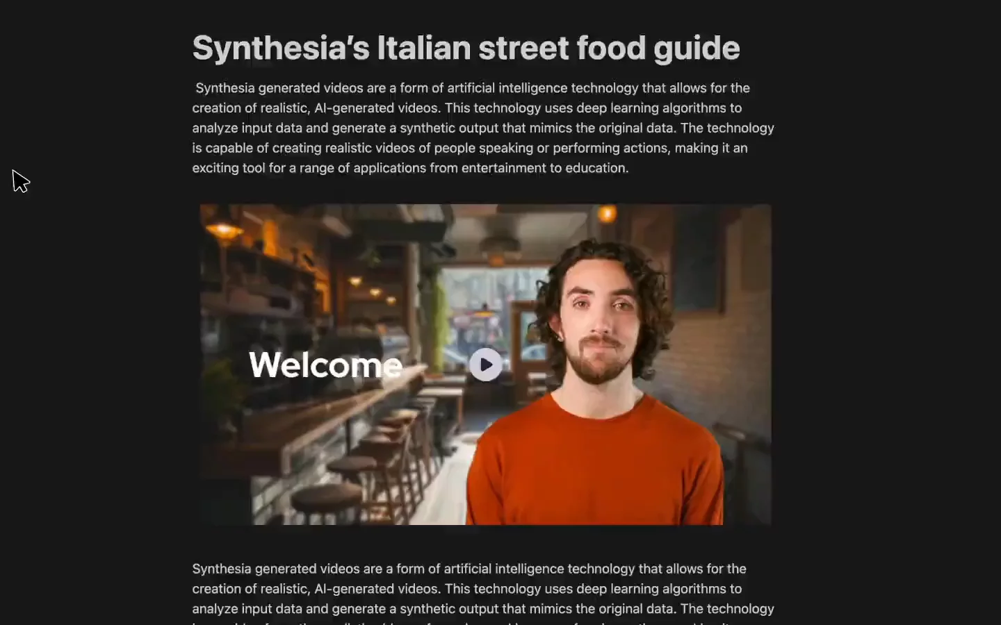 Discover Synthesia's 15+ Unique Features