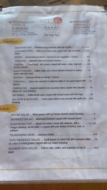 SHIGE SUSHI JAPANESE KITCHEN - Updated December 2025 - 359 Photos & 256 ...