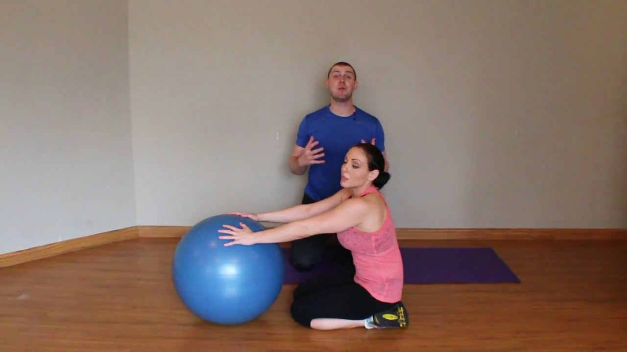 Plank Progressions with Elbows on Ball - Brookbush Institute