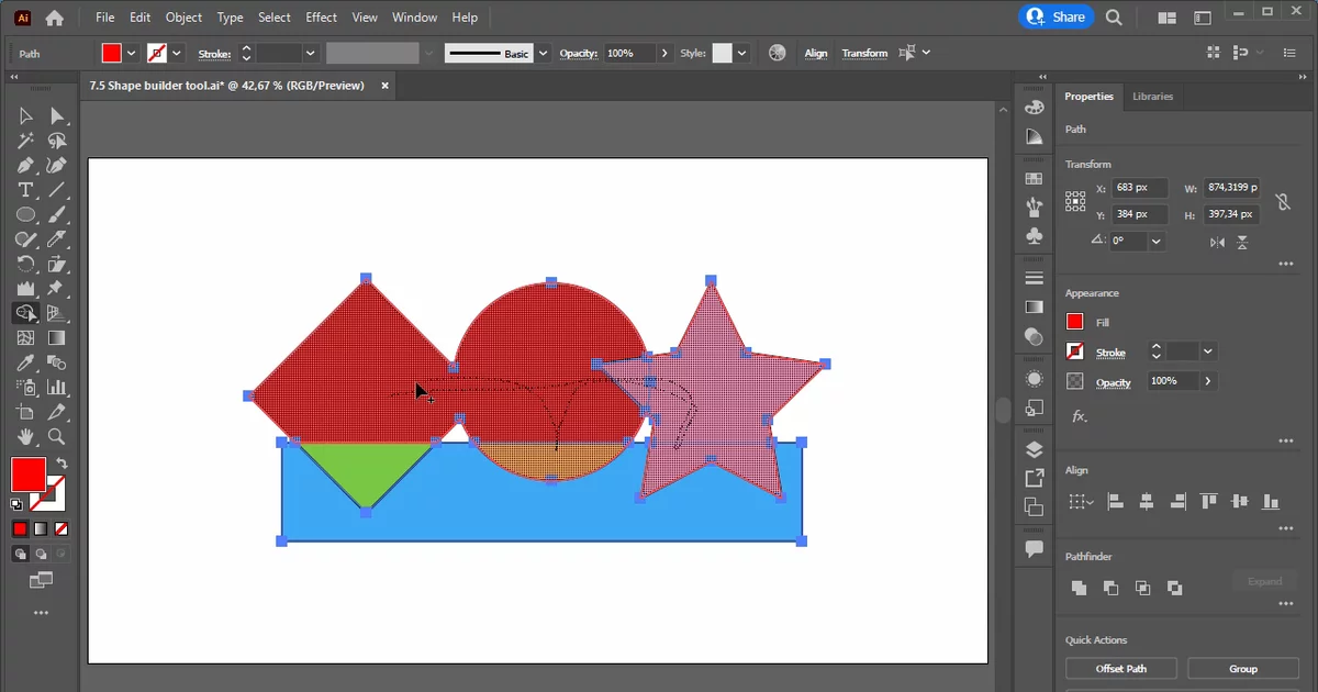 Slik bruker du Shape Builder Tool i Illustrator | Utdannet.no