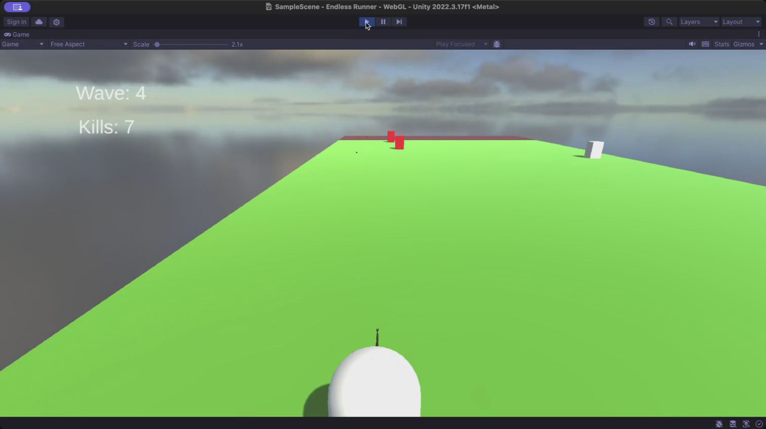Endless Wave of Cubes