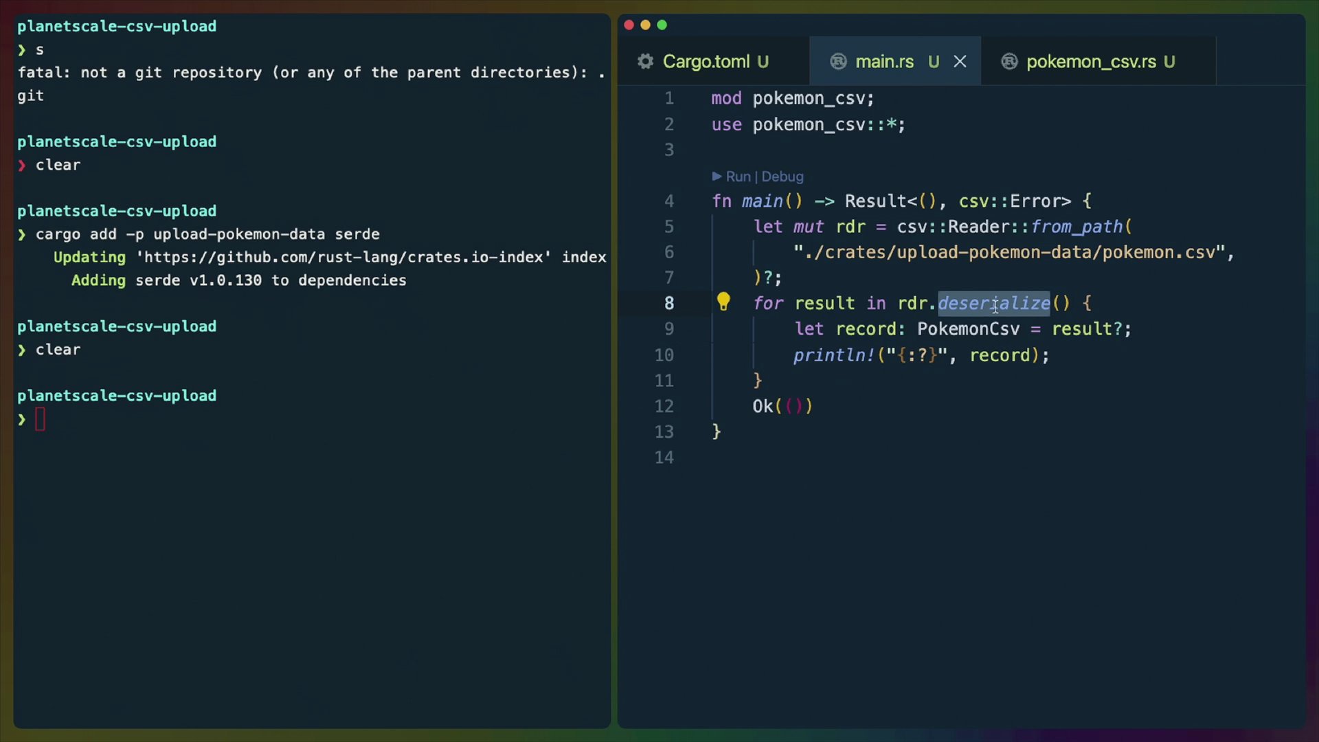Deserializing CSV Rows Into Our Own Rust Structs And Types