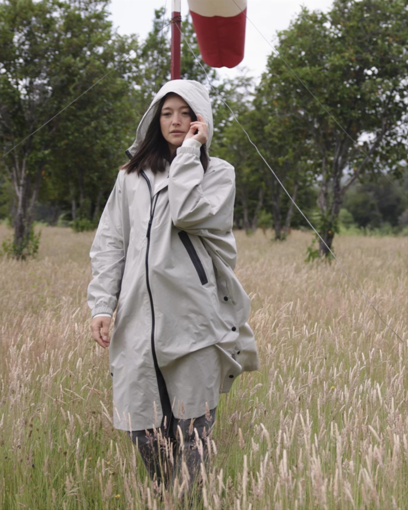 Kite Packable Rain Poncho - Stone Grey