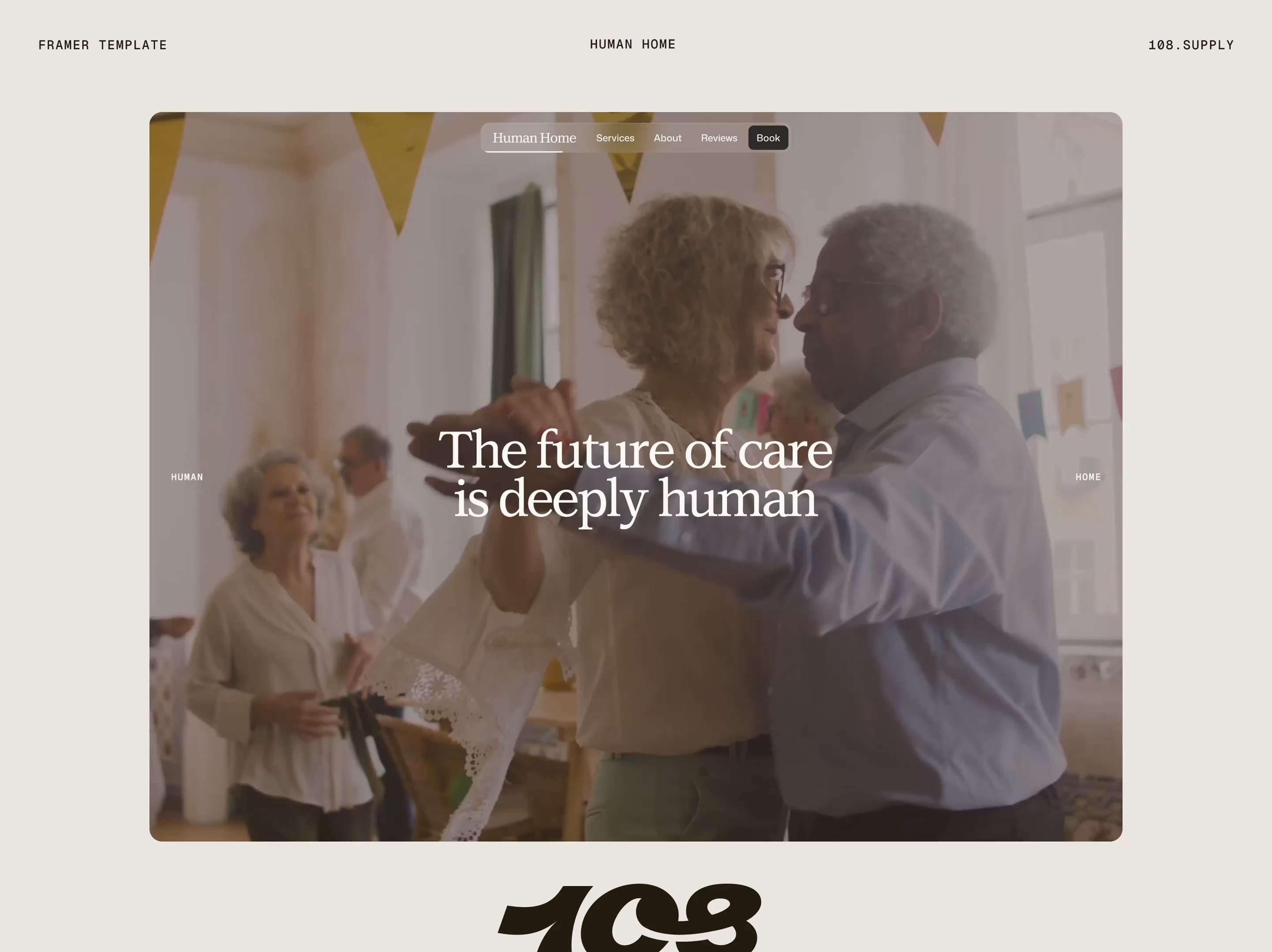 Human Home: Free Personal Website Template by 108™ Supply — Framer ...